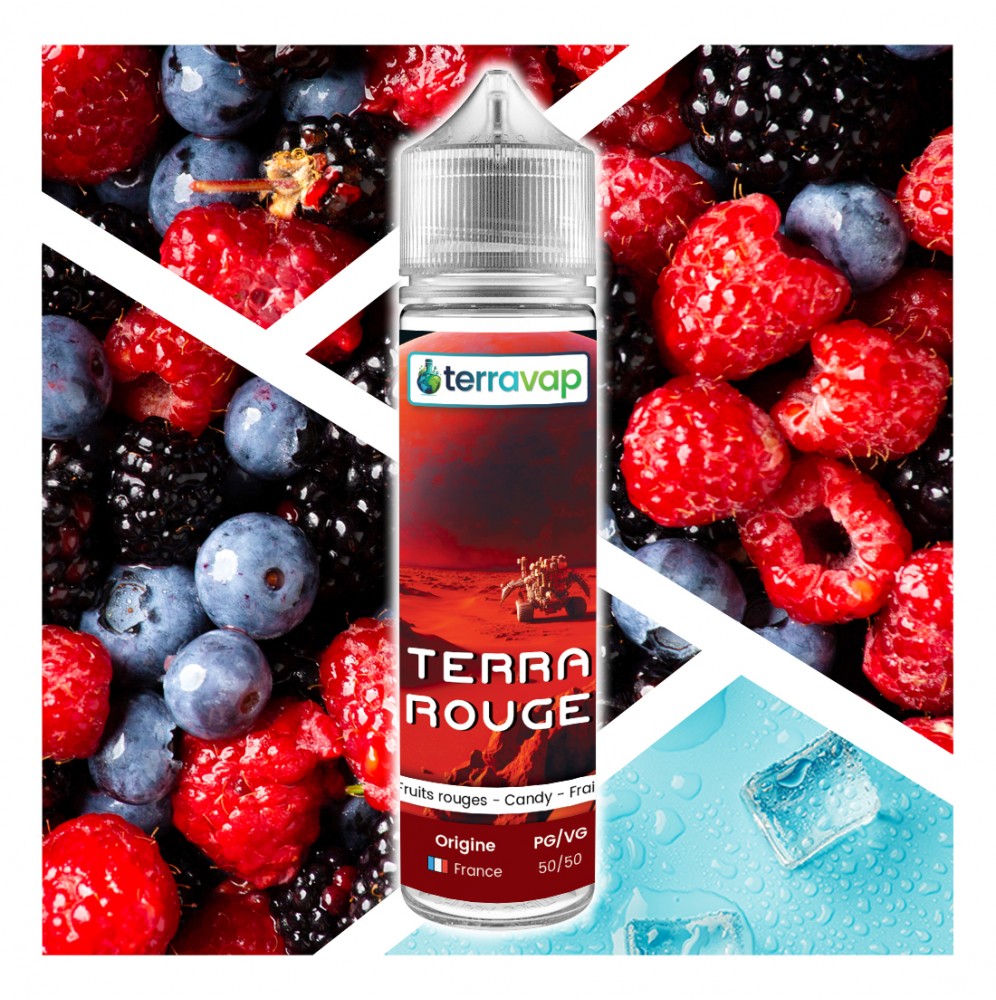 E-liquide Terra Rouge 50ml Terravap - Fruits rouges, Candy, Frais (50% ...